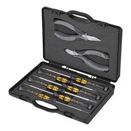 Knipex 00 20 18 ESD Elektronikzangen-Set mit Werkzeugen für Arbeiten an elektronischen Bauteilen 205 mm)