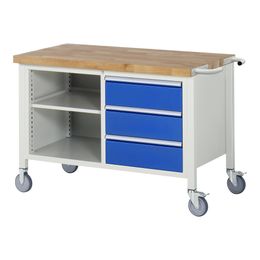 Rau Fahrbare Werkbank 8462, B1250xT700xH880mm, 3x Schublade-TA (05-8462A2-127B4S.11)