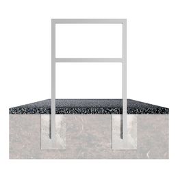 Schake Anlehnb&uuml;gel aus Vierkantrohr 60x40mm, Breite: 750mm Gesamth&ouml;he:1200 mm + Querholm, beschichtet (457_075B)