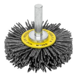 STIER Rundb&uuml;rste &Oslash; 50 mm, Schaft-&Oslash; 6 mm, 1,1 mm, gewellt, Siliziumkarbid (903750)