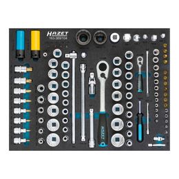 Hazet Steckschl&uuml;ssel-Satz 163-369/104 Vierkant hohl 6,3 mm (1/4 Zoll), Vierkant hohl 12,5 mm (1/2 Zoll), Vierkant massiv 20 mm (3/4 Zoll) Au&szlig;en-Sechsk)