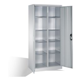 C+P Werkzeugschrank mit Drehtüren, innen 10 Fächer, H1950xB930xT500mm Front Lichtgrau Korpus Lichtgrau ; C + P Möbelsysteme (8921-311|S10192)