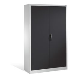 C+P Aktenschrank Acurado mit Drehtüren, 5 Ordnerhöhen, H1950xB1200xT500mm Front Schwarzgrau Korpus Lichtgrau ; C + P Möbelsysteme (9480-000|S10579)