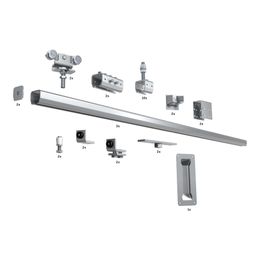 MEA Beschlagset aus Stahl mit Wandbefestigung Gr&ouml;&szlig;e Nr. 2 f&uuml;r Lichtsch&auml;chte, 10339620 (010339620)