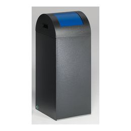 Var Wertstoffsammelgerät WSG 55 R Korpus antik-silber Einwurfklappe enzianblau 60 l (21001)