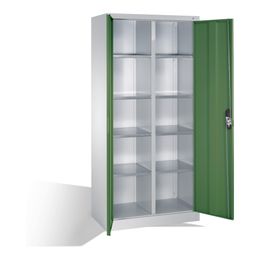 C+P Werkzeugschrank mit Drehtüren, innen 10 Fächer, H1950xB930xT500mm Front Resedagrün Korpus Lichtgrau ; C + P Möbelsysteme (8921-311|S10197)