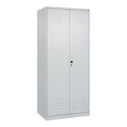 C+P Schwarz-Wei&szlig;-Spind Classic PLUS, 2 Abteile, 1850x800x500mm, 7035/7035 Verschluss Sicherheits-Drehriegel ; C + P M&ouml;belsysteme (080002-22|S10013)