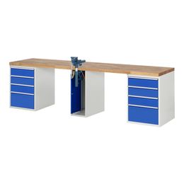 Rau Werkbank 7510A0, B3000xT700xH890mm, 8x Schublade-TA, 1x SSKL (03-7510A0-307B4M.11)