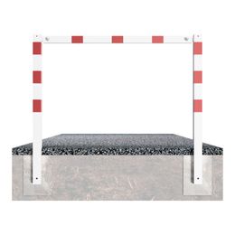 Schake Wegesperren 2,50m feststehend, wei&szlig;, beschichtet, + rot reflektierenden Leuchtstreifen, ohne Knieholm (414_25B)