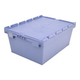 Bito Mehrwegbeh&auml;lter Doppelboden Klappdeckel L 800 mm x B 600 mm x H 353 mm blau (15251)