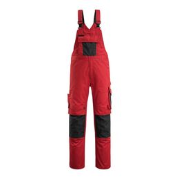 Mascot Augsburg Latzhose Größe 82C62, rot/schwarz (12169-442-0209-82C62)