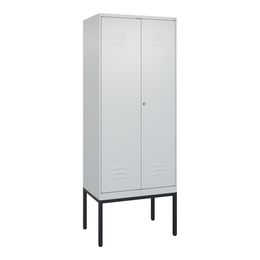 C+P PSA Doppel-Spind Classic PLUS, Gestell, 2 Abteile, 2120x800x500mm, 7035/7035 Verschluss Zylinderschloss ; C + P M&ouml;belsysteme (0800327-22P|S10024)