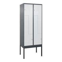C+P Z-Spind Classic PLUS, Gestell, 4 F&auml;cher, 2120x800x500mm, 7016/7035 Verschluss Zylinderschloss ; C + P M&ouml;belsysteme (0800337-224|S10028)