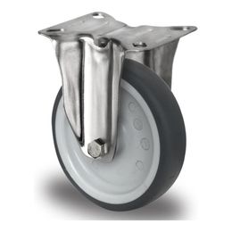 CASCOO Bockrolle ø 80 mm Serie P2W2 Gleitlager Edelstahl (FIP22S0080P2W2L0N)