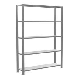 Schulte Grundregal B&uuml;ro-Steckregal MULTIplus85 1800 x 1300 x 300 mm 5 Fachb&ouml;den Kreuzstrebe verzinkt mit Anschlagleiste ; SCHULTE LAGERTECHNIK (17702)