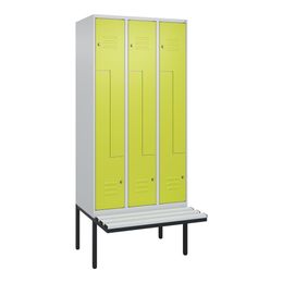 C+P Z-Spind Classic PLUS, Bank, 6 F&auml;cher, 2120x900x815mm, 7035/0024 Verschluss Zylinderschloss Sitzbanktyp auskragend Material Sitzfl&auml;che Kunststoff ; (0800437-306|S10055)