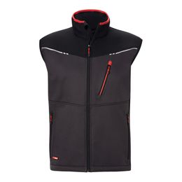 HOLEX Softshell Weste, dunkelgrau / schwarz / rot, Unisex-Gr&ouml;&szlig;e: 2XL (090603 2XL)