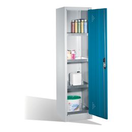 C+P Umweltschrank mit Drehtür, 4 Wannenböden, H1950xB500xT500mm Front Lichtblau Korpus Lichtgrau ; C + P Möbelsysteme (8901-315|S10149)