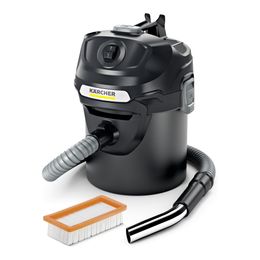 Kärcher Kärcher AD 4 Premium Aschesauger aus Kunststoff/Metall mit Saugschlauch L1,7m/Saugrohr L0,5m/Filter/Schmutzbehälter V17l für Saugen von Asche/Staub, 1.629-731.0)