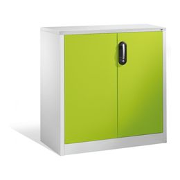 C+P Akten-Sideboard Acurado mit Drehtüren, 2 Ordnerhöhen, H1000xB930xT500mm Front Viridingrün Korpus Lichtgrau ; C + P Möbelsysteme (9286-1200|S10309)