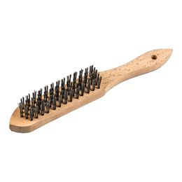 Klingspor BH 600 Handbürste Standard Anzahl Reihen 2, 125 x 25 x 290 mm, Holzgriff 0,35 Stahl (358361)