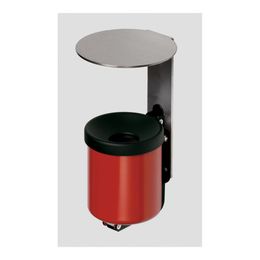 Var Wandascher WH 10 mit Dach VA rot 0,6 l (33311)
