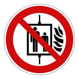 EICHNER Verbotsschild Aufzug im Brandfall nicht benutzen 10 cm langnachleuchtend (9225-10121-010)