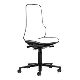 bimos Arbeitsstuhl Neon Basisstuhl mit Rollen Flexband grau Sitzhöhe 450-620 mm ohne Polster (9563-9999-3278)