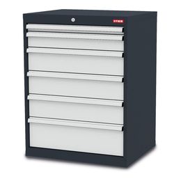 STIER Schubladenschrank mit 6 Schubladen BxTxH 700x575x920 mm (904157)