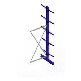 META Kragarmregal Anbau IPE120 doppelseitig 3000 x 1000 x 800 mm Enzianblau + 10 Armen je Ständer (4026212276633)