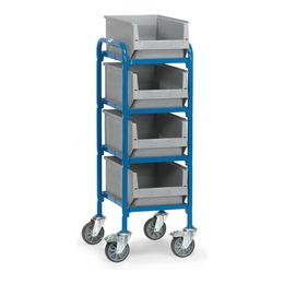 Fetra Beistellwagen 32921 - mit Kästen - Tragkraft 250kg TPE-Reifen)