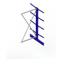 META Kragarmregal Anbau IPE120 doppelseitig 2000 x 1000 x 1000 mm Enzianblau + 8 Armen je Ständer (75023)