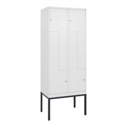 C+P Z-Spind Classic PLUS, Gestell, 4 F&auml;cher, 2120x800x500mm, 9016/9016 Verschluss Zylinderschloss ; C + P M&ouml;belsysteme (0800337-224|S10029)