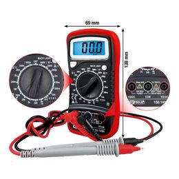 KS Tools Digital Multimeter inkl. Pr&uuml;fspitzen aus Kunststoff und Metall mit LCD-Anzeige und Batteriebetrieb, 1501495 (150.1495)