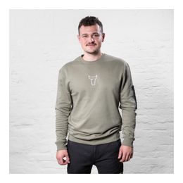 STIER Heavy Crew Sweater utility organic cotton L olive ; STIER Workwear (906982)