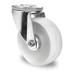 CASCOO Rückenlochlenkrolle ø 100 mm Serie N0N0 Rollenlager (HBH35W0100N0N0R1W)