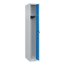 C+P Spind Classic PLUS, 1 Abteil, 1850x250x500mm, 7035/5012 Verschluss Sicherheits-Drehriegel ; C + P M&ouml;belsysteme (080000-19|S10004)