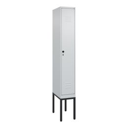 C+P Spind Classic PLUS, Gestell, 1 Abteil, 2120x300x500mm, 7035/7035 Verschluss Sicherheits-Drehriegel 3 Garderobenhaken ; C + P M&ouml;belsysteme (0800307-10|S10009)