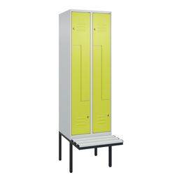 C+P Z-Spind Classic PLUS, Bank, 4 F&auml;cher, 2120x600x815mm, 7035/0024 Verschluss Zylinderschloss Sitzbanktyp auskragend Material Sitzfl&auml;che Kunststoff ; (0800437-204|S10055)