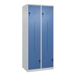 C+P Z-Spind Classic PLUS, 4 F&auml;cher, 1850x800x500mm, 7035/5023 Verschluss Sicherheits-Drehriegel ; C + P M&ouml;belsysteme (080003-224|S10025)