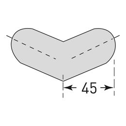 Moravia Prallschutz MORION Kreis Kantenschutz 40 x 40 Au&szlig;enecken zweischenkelig schwarz (422.18.356)