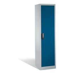 C+P Werkzeugschrank mit Dreht&uuml;r, innen 4 B&ouml;den, H1950xB500xT500mm Front Enzianblau Korpus Lichtgrau ; C + P M&ouml;belsysteme (8901-00|S10185)