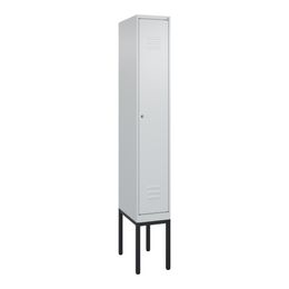 C+P Spind Classic PLUS, Gestell, 1 Abteil, 2120x300x500mm, 7035/7035 Verschluss Zylinderschloss 3 Garderobenhaken ; C + P M&ouml;belsysteme (0800307-10|S10024)