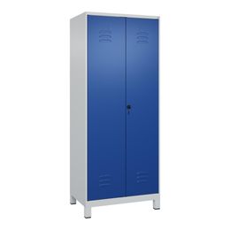 C+P PSA Doppel-Spind Classic PLUS, F&uuml;&szlig;e, 2 Abteile, 1950x800x500mm, 7035/5010 Verschluss Sicherheits-Drehriegel ; C + P M&ouml;belsysteme (080012-22P|S10009)