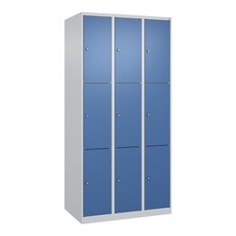 C+P Schlie&szlig;fachschrank Classic PLUS, 3 Abteile, 1850x900x500mm, 7035/5023 Innenh&ouml;he Gefach oben (oberes 599 mm Front RAL 5023 Fernblau ; C + P M&ouml;belsy (080000-303|S10005)