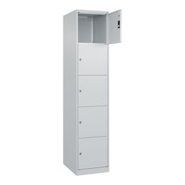 C+P Schlie&szlig;fachschrank Classic PLUS, 1 Abteil, 1850x400x500mm, 7035/7035 Innenh&ouml;he Gefach oben (oberes 365 mm Front RAL 7035 Lichtgrau ; C + P M&ouml;belsy (080000-125|S10008)
