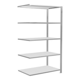 SCHULTE LAGERTECHNIK Schulte Anbauregal B&uuml;ro-Steckregal MULTIplus150 1800 x 1000 x 600 mm 5 Fachb&ouml;den L&auml;ngenriegel RAL 7035 lichtgrau ohne Mittelanschlag ; Schulte Lagerte (36058)