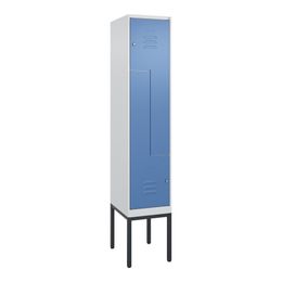 C+P Z-Spind Classic PLUS, Gestell, 2 F&auml;cher, 2120x400x500mm, 7035/5023 Verschluss Zylinderschloss ; C + P M&ouml;belsysteme (0800337-122|S10020)