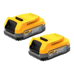 Dewalt DCBP034E2-XJ 18V XR Powerstack 2er-Set mit Ersatz-Akku, 1,7 Ah mit Pouch-Akku Technologie)
