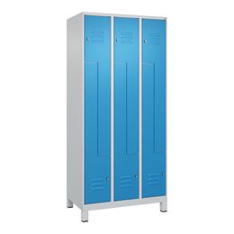 C+P Z-Spind, Classic PLUS, F&uuml;&szlig;e, 6 F&auml;cher, 1950x900x500mm, 7035/5012 Verschluss Zylinderschloss ; C + P M&ouml;belsysteme (080013-306|S10019)